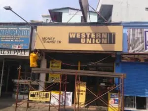 Western Union Panaflex Signage Maker | M&G Global Ads